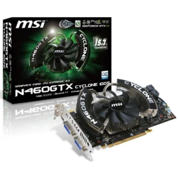 MSI グラフィックボード for NVIDIA N460GTX Cyclone 1G OC/D5: 商品のタイトル【中古品】(中古品)＝使用済み中古品です。画像の商品はサンプル画像です。実際に届く商品と異なりますのでご了承下さいませ。※中...