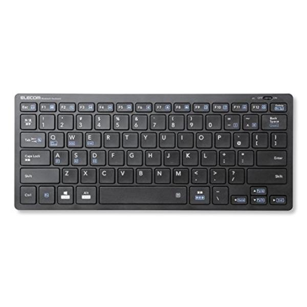 エレコム キーボード Bluetooth パンタグラフ ミニキーボード Windows・Mac・iOS・Android対応 軽量モデル ブラ: 商品のタイトル【中古品】(中古品)＝使用済み中古品です。画像の商品はサンプル画像です。実際に届く...