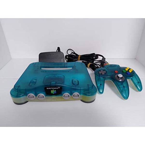 NINTENDO64本体 クリアブルー: 商品のタイトル【中古品】(中古品)＝使用済み中古品です。画像の商品はサンプル画像です。実際に届く商品と異なりますのでご了承下さいませ。※中古品のため、商品のコンディション、ケース、説明書等の付属品の...