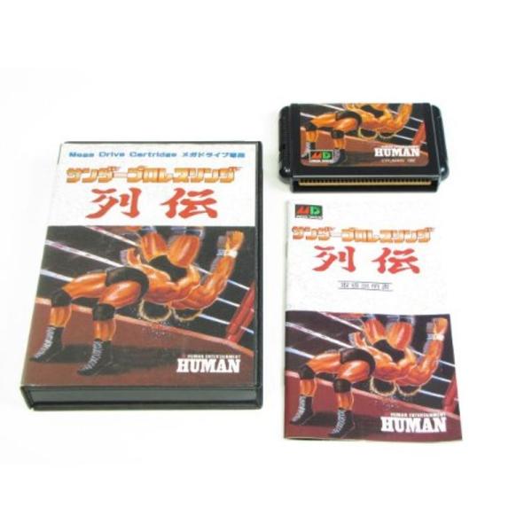 サンダープロレスリング列伝 MD メガドライブ: 商品のタイトル【中古品】(中古品)＝使用済み中古品です。画像の商品はサンプル画像です。実際に届く商品と異なりますのでご了承下さいませ。※中古品のため、商品のコンディション、ケース、説明書等の...