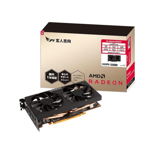玄人志向 グラフィックボード AMD Radeon RX6600 GDDR6 8GB 搭載モデル 国内正規代理店品 RD-RX6600-E8: 商品のタイトル【中古品】(中古品)＝使用済み中古品です。画像の商品はサンプル画像です。実際に届く...