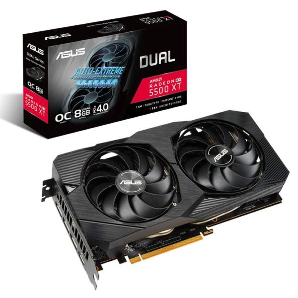 ASUS AMD RX 5500 XT 搭載 デュアルファンモデル 8G DUAL-RX5500XT-O8G-EVO: 商品のタイトル【中古品】(中古品)＝使用済み中古品です。画像の商品はサンプル画像です。実際に届く商品と異なりますのでご了...
