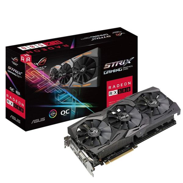 ASUS Strixシリーズ AMD Radeon RX580搭載ビデオカード ROG-STRIX-RX580-O8G-GAMING: 商品のタイトル【中古品】(中古品)＝使用済み中古品です。画像の商品はサンプル画像です。実際に届く商品と異...