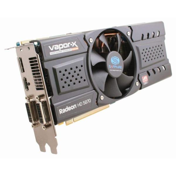 SAPPHIRE Radeon HD5870搭載グラフィックカード VAPOR-X HD5870 1G GDDR5 PCI-E DUAL D: 商品のタイトル【中古品】(中古品)＝使用済み中古品です。画像の商品はサンプル画像です。実際に届く...