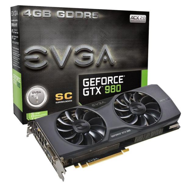 EVGA GTX 980 SC ACX 2.0 4GB GDDR5 Graphics Card: 商品のタイトル【中古品】(中古品)＝使用済み中古品です。画像の商品はサンプル画像です。実際に届く商品と異なりますのでご了承下さいませ。※中古品...