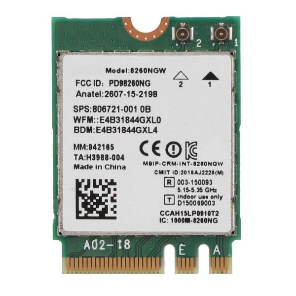 Hakeeta Wifiネットワークカード インターネット8260NGW ワイヤレスACデュアルバンド 867Mbps NGFF M2 Wi: 商品のタイトル【中古品】(中古品)＝使用済み中古品です。画像の商品はサンプル画像です。実際に届く...