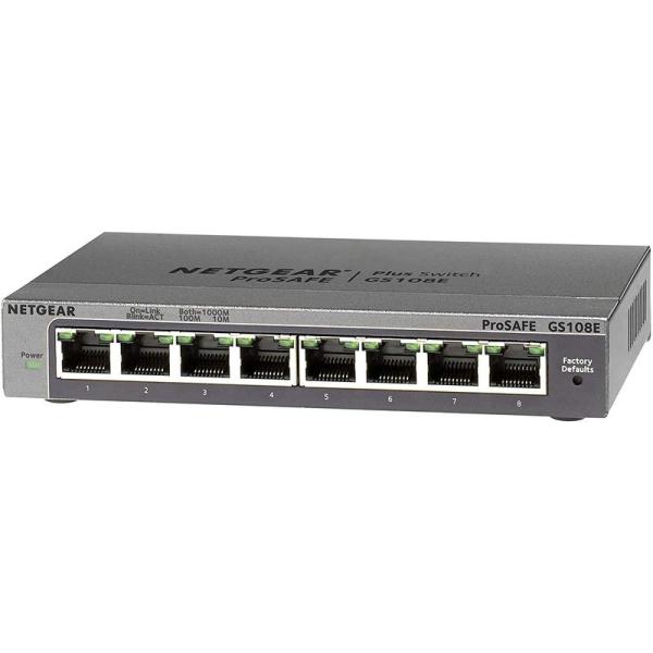 NETGEAR スイッチングハブ ギガビット 8ポート 金属シャーシ VLAN QoS IGMP ファンレス静音設計 省エネ GS108E-: 商品のタイトル【中古品】(中古品)＝使用済み中古品です。画像の商品はサンプル画像です。実際に届く...