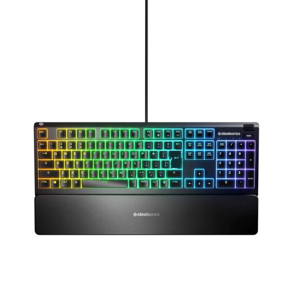 SteelSeries ゲーミングキーボード 有線 静音スイッチ 日本語配列 IP32防滴 Apex 3 64801: 商品のタイトル【中古品】(中古品)＝使用済み中古品です。画像の商品はサンプル画像です。実際に届く商品と異なりますのでご了...