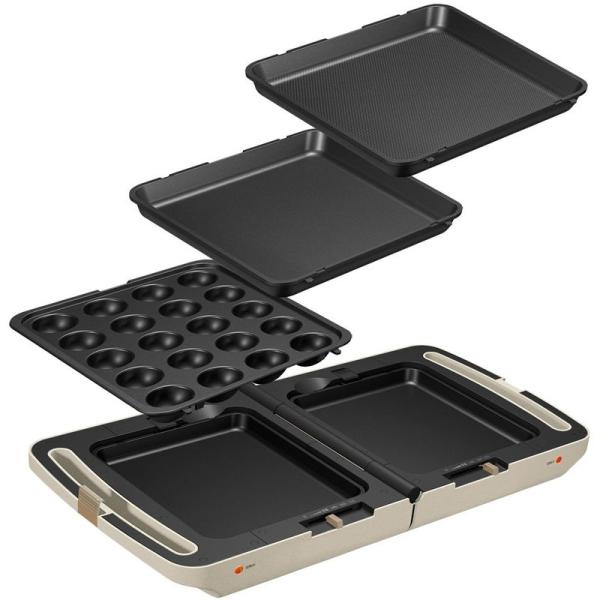 アイリスオーヤマ ホットプレート たこ焼き 平面 ホットプレート ディンプル プレート 3枚 折り畳み 両面 角型 左右独立温度設定 アイボ: 商品のタイトル【中古品】(中古品)＝使用済み中古品です。画像の商品はサンプル画像です。実際に届く...