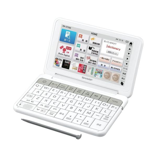 シャープ カラ?電子辞書 Brain 高校生モデル ホワイト系 PW-H7700（PW-SH4同等品）: 商品のタイトル【中古品】(中古品)＝使用済み中古品です。画像の商品はサンプル画像です。実際に届く商品と異なりますのでご了承下さいませ。...