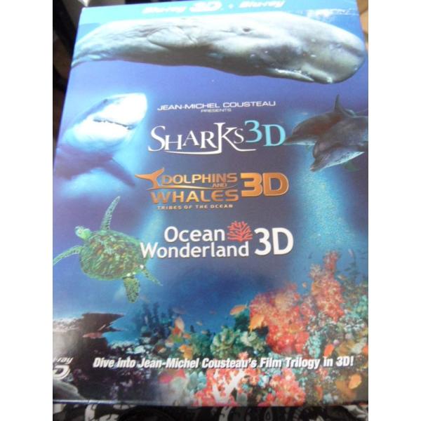 IMAX： Sharks / Dolphins &amp; Whales / Ocean Wonderland /3D&amp;2D ジャンミッシェル・クス: 商品のタイトル【中古品】(中古品)＝使用済み中古品です。画像の商品はサンプル画像...