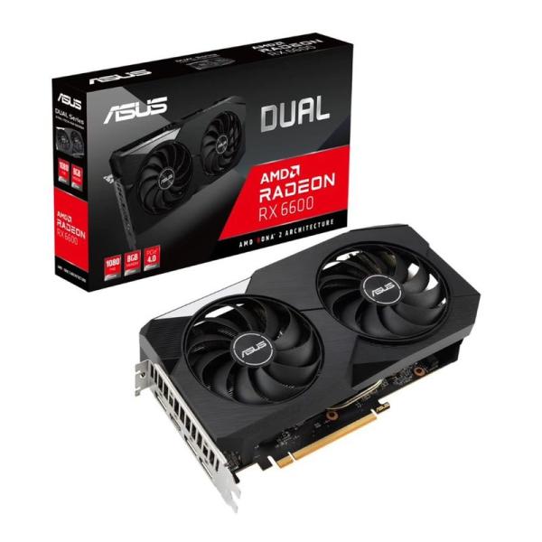 ASUS Dual Radeon RX 6600 搭載ビデオカード DUAL-RX6600-8G: 商品のタイトル【中古品】(中古品)＝使用済み中古品です。画像の商品はサンプル画像です。実際に届く商品と異なりますのでご了承下さいませ。※中古...