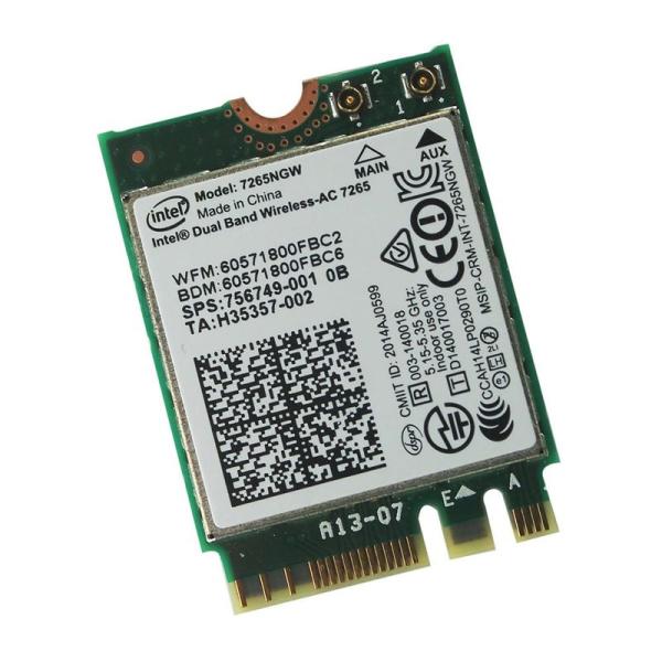 Intel Wireless-AC 7265 7265NGW 7265AC 867Mbps 2X2 NGFF Pcie Bluetooth : 商品のタイトル【中古品】(中古品)＝使用済み中古品です。画像の商品はサンプル画像です。実際に届く...
