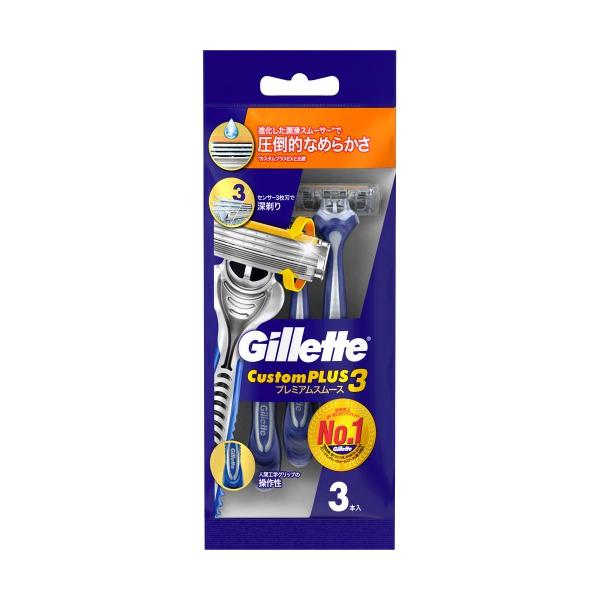 ★パッケージ・商品内容等は、予告なく変更する場合も　ございます。予めご了承ください。★当店では複数の店舗で在庫を共有しております。　在庫切れの場合もございますので予めご了承ください。【商品の特長】カスタムプラスシリーズから３枚刃が登場。１枚...