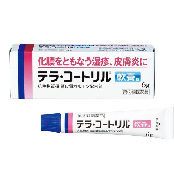 ★パッケージ・商品内容等は、予告なく変更する場合もあります。　ご了承下さい。★複数の店舗で在庫を共有しておりますので、　在庫切れの場合もございます。予めご了承ください。テラ・コートリル軟膏は優れた抗炎症作用を示すヒドロコルチゾン（副腎皮質ス...