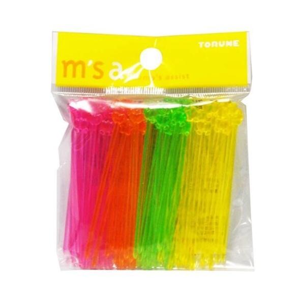 サイズ:長さ6.5cm本体重量:0.03kg素材・材質:ABS樹脂原産国:中国セット内容・付属品:約100本入耐熱温度:70度ピック部分の長さ:約5.5cm●明るい4色! パーティや食卓にお使いください■メーカー: トルネ■品番: P-2636