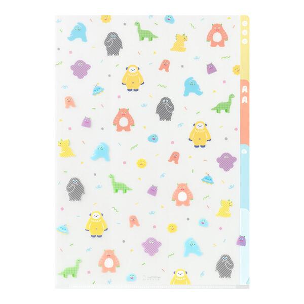 絵柄の重なりが楽しいデザイン♪3つのポケットで分類できる「クリアホルダー」です。右端が大きく開き、書類の出し入れがスムーズな、3ポケット仕様。各ポケットにはインデックスがついているので、用途ごとに整理したり、書類を探すのにも便利です。定番の...
