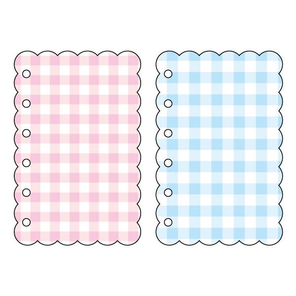 もこもこダイカットがかわいい♪コンパクトなミニ6サイズ「シール台紙」です。2柄×各5枚のセットです。バインダーにセットしてお使いください。貼ってはがせるので、シール交換にも便利。【サイズ】約H125×W80×D0.5mm【材　質】紙【内　容...