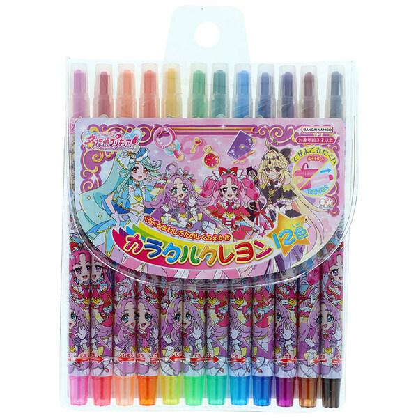 そのナゾ! キュアット解決♪新プリキュアシリーズ「名探偵 プリキュア!」グッズがいよいよ登場!塗り絵やお絵描きには必須のアイテム「カラクルクレヨン」です。クルッと回すと、クレヨンが出てくるので、手が汚れにくい!【サイズ】1本=約φ10×H1...