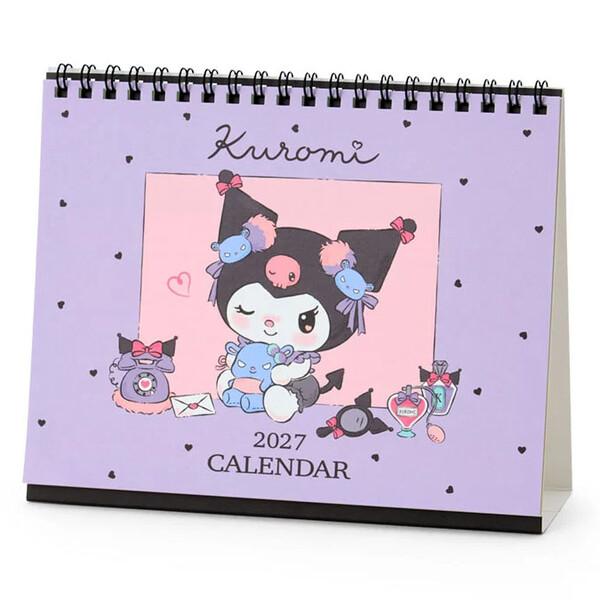 かわいい「クロミ」柄♪2027年版1月始まり(2027年1月〜12月)対応「カレンダー」。デスク上に置ける「卓上」タイプ。毎月異なるデザインで、季節感を楽しませてくれます。プライベートと会社のスケジュールを書き分けられる、各月表裏2面タイプ...