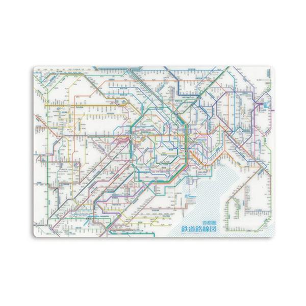 東京近郊のJR・私鉄・地下鉄を含む「鉄道路線図」デザイン!A4サイズ、半透明タイプの「下敷き」です。乗り換え経路を調べるのに便利です。鉄道好きさんへの贈り物にもおすすめです。【サイズ】A4 (約W297×H210mm)【材　質】PET【主な...