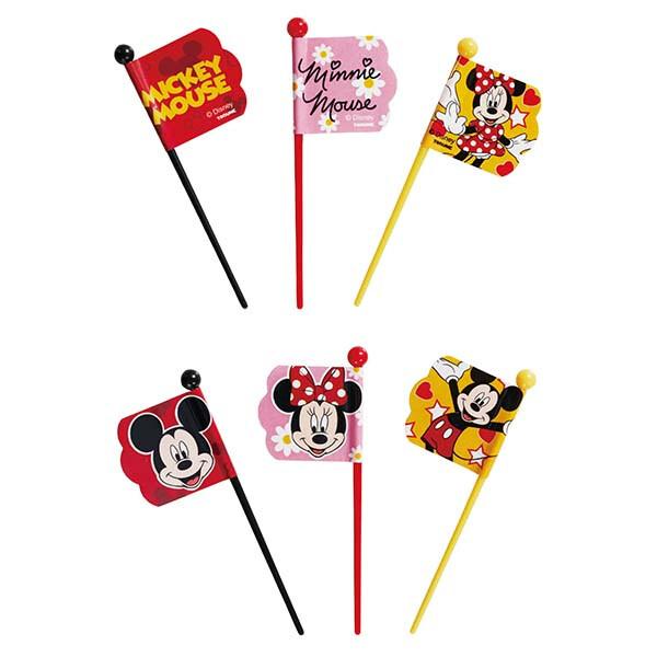 「ミッキー&amp;ミニー」とかわいくランチ♪お弁当やパーティの彩りに活躍する「ピック」です。ピックにカラフルなフラッグが付いています。運動会など、お子さまのがんばりを応援するシーンにもピッタリ!【サイズ】約24×67×5mm【重　量】約9...