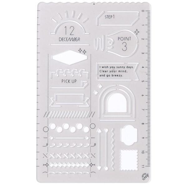 あなたの1年を晴れにする「SUNNY (サニー)」シリーズ♪手帳やノートにぴったりの文字やイラストが、ペンでなぞるだけで簡単に書ける「TEMPLATE (テンプレート)」です。「FRAME&amp;LINE (フレーム・ライン)」柄は、文字...