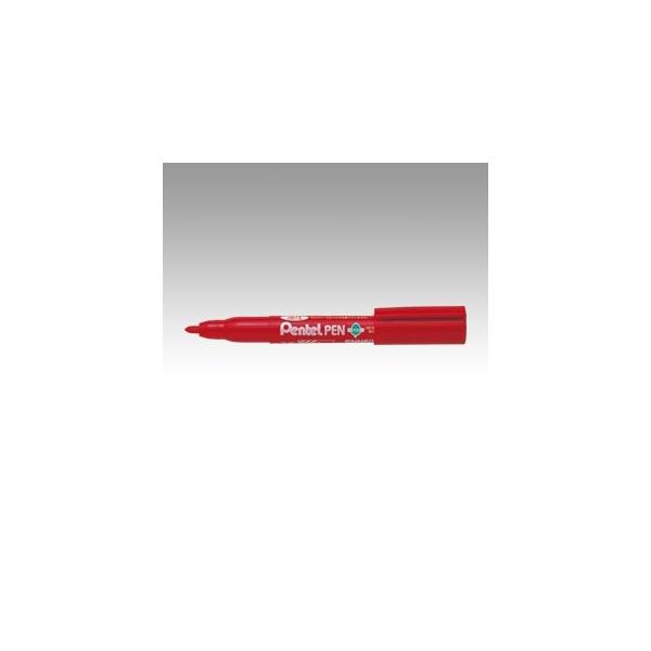 YESぺんてるペン。書きやすさも抜群。ぺんてるペンは、キシレンやセロソルブを使わず「アルコール系油性インク」を使用した油性マーカーです。●マーカー(油性インク)●仕様:丸芯・中字●筆記幅:1.1mm●色:赤●材質/軸、キャップ、尾栓:ポリプ...