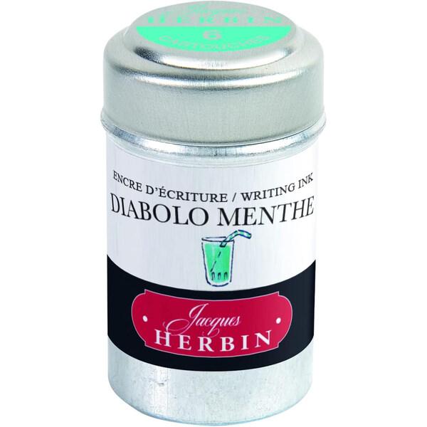 インクの老舗HERBIN(エルバン)の定番「トラディショナルインク」。アルミ缶に6本入「万年筆用カートリッジ」です。カラーバリエーション豊富なインクは、全23色。自然の色にヒントを得て作られているインクは、スタンダードなカラーから、ビビッド...