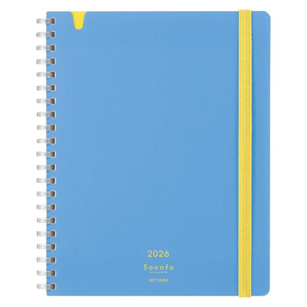 ■■ノートもダイアリーも1冊にまとまるSooofaダイアリー■■・シンプルながらもスマートさと程よいリラックス感のある、Soofaシリーズのマンスリーダイアリー。・コクヨ独自開発の「やわらかリング」を採用。・平らに開くので書き込みやすい、平...