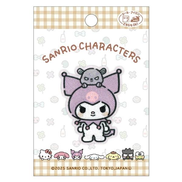 人気のサンリオキャラクターズ「クロミ」柄♪ゆるっとした表情がキュートな「ゆるっとシンプル」シリーズ。シール・アイロン両用タイプの「ワッペン」です。入園・入学準備の持ち物の目印としても、便利にお使いいただけます。【サイズ】約W42×H51mm...