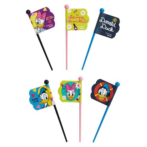「ドナルド&amp;デイジー」とかわいくランチ♪お弁当やパーティの彩りに活躍する「ピック」です。ピックにカラフルなフラッグが付いています。運動会など、お子さまのがんばりを応援するシーンにもピッタリ!【サイズ】約24×67×5mm【重　量】約...