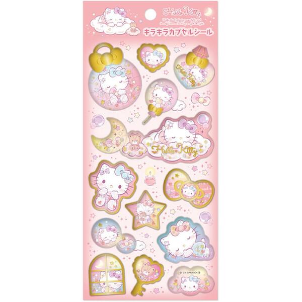 かわいい「ハローキティ」デザイン♪ぷっくりカプセルの中にキラキラ動くスパンコールとラメパウダー入「シール」です。カプセル天面は、ジュエルカットやゴールド箔でとってもキュート!シール交換でも盛り上がること間違いなし!【サイズ】シール=約H50...