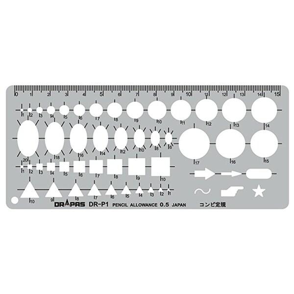 コンパクトで携帯に便利なP型製図用テンプレートです。サイズ: 70×160×0.5mm■メーカー: ドラパス■品番: 31611※ご注文合計額が￥1100 (税込)以上の場合、購入いただけます。