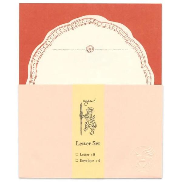 重なり合う美しい線と、レトロな配色が魅力♪人気作家「いのうえ彩」さんが描く、スイーツをテーマにしたステーショナリーシリーズ。便箋&amp;封筒の「レターセット」です。便箋は、表裏合わせて考え抜かれたデザインや色合いがかわいい。封筒には、エン...