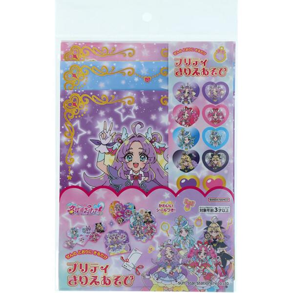 そのナゾ! キュアット解決♪新プリキュアシリーズ「名探偵 プリキュア!」グッズがいよいよ登場!はさみの練習にぴったり「プリティきりえあそび」です。線に沿って紙を折って切るだけ!かわいいモチーフのきりえが楽しめます。シール付です。【サイズ】・...