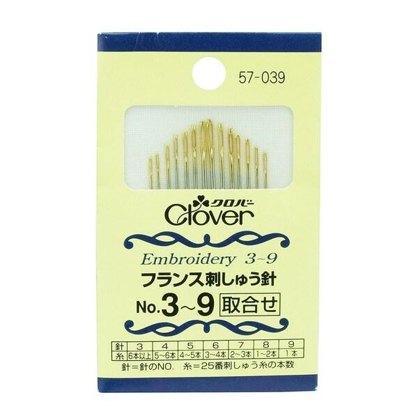 針先が尖っているので、布通りがとてもスムーズです。布通りがとてもスムーズな尖った針先は、フランス刺しゅうの全てのステッチに適しています。ノーマルポイント。7種各2本内容物:No.3〜9　【ノーマルポイント　各14本入(No.3　太さ0.99...