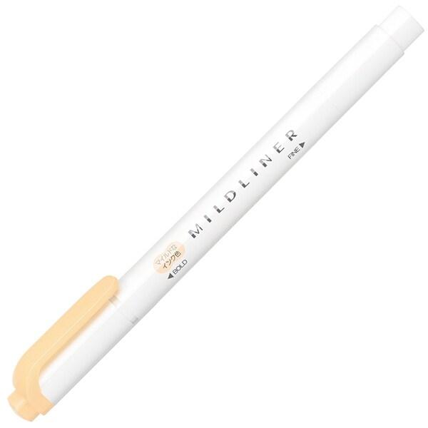 蛍光感のないやわらかな色味。蛍光感のないやさしい色味だから、他のおだやか色と使ってもトーンがまとまります。マーキングにオススメ。たくさんマーキングしてもおだやかな色合いのため、目がチカチカしなく文字が読みやすい。太・細書き両用ラインをキレイ...