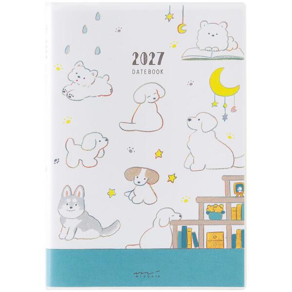 2027年版1月始まり、楽しいイラストいっぱい「手帳 ポケットダイアリー」です。「B6」サイズは、書き込みも持ち歩きもしやすい人気のバランス型。「イヌ柄」は、注目の若手イラストレーター「てらおかなつみ」さんによる描き下ろしです。2027年1...