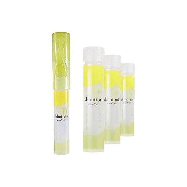携帯できる応急処置用のシミとりペン shimitori 02 グレープフルーツの交換用カートリッジ3本セットです。しょうゆ、ミートソース、ジュースなどのしみに対応!【7ml(3〜4回分※)×3本 shimitoriカートリッジ3本セット】※...