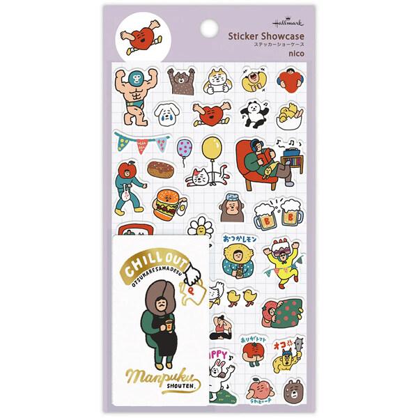 LINEスタンプで話題のクリエイター♪日常をかわいく残すライフログ用「シール」です。日常のワンシーンや感情・体調を表現した、手帳にぴったりな小さな粒シールと、スマホケースやノートをアレンジしやすい大きめステッカー、2シートセットです。【サイ...