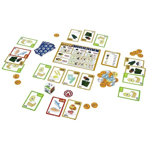 お店屋さんごっこをしながらお金の勉強ができるカードゲームです材料を仕入れておにぎり屋さんを経営しよう商品サイズ:210×295×20 mmセット内容:材料カード×54枚、お品書き×1枚、カード枚数表×1枚、おにぎりマーカー×1枚、サイコロ×...