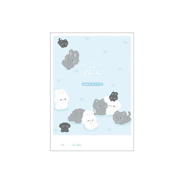 ふわふわアニマル柄♪コンパクトなA5サイズ「連絡ノート」です。中紙もカラーでキュート!タテ書き・11列タイプです。【サイズ】A5 (約H211×W148×D3mm)【材　質】紙【ページ数】56ページ【罫内容】タテ書き、11列■メーカー: ク...