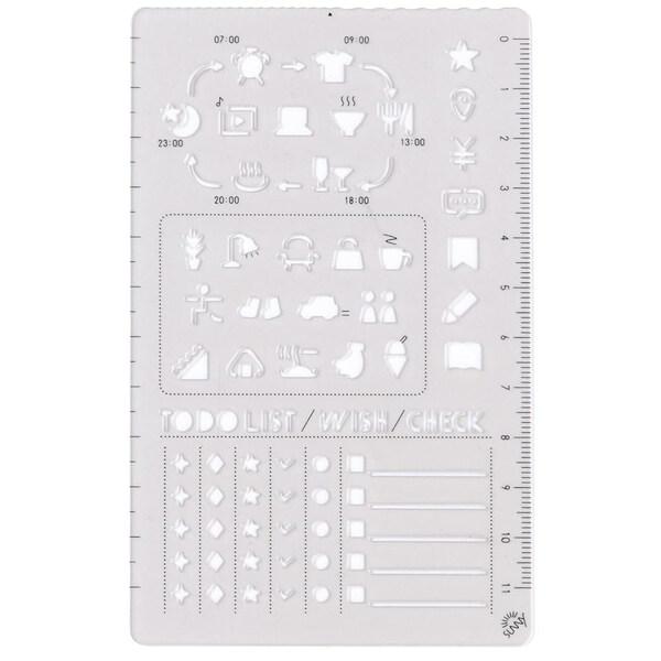 あなたの1年を晴れにする「SUNNY (サニー)」シリーズ♪手帳やノートにぴったりの文字やイラストが、ペンでなぞるだけで簡単に書ける「TEMPLATE (テンプレート)」です。「LOG&amp;LIST (ログ・リスト)」柄は、デイリーログ...