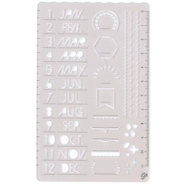 あなたの1年を晴れにする「SUNNY (サニー)」シリーズ♪手帳やノートにぴったりの文字やイラストが、ペンでなぞるだけで簡単に書ける「TEMPLATE (テンプレート)」です。「MONTH (マンス)」柄は、オリジナルフォント。毎月のタイト...