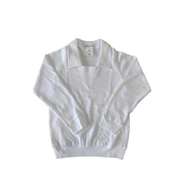 安心の日本製！体操服スクールメーカー商品です。衿付きタイプで胸元はV型フライス■素材：ニット■混率：綿25％・ポリエステル75％ 　肌面は綿100％　2層構造で柔らかなコットン素材で快適に過ごせます　吸汗速乾機能付　毛玉が付きにくい抗毛玉仕...