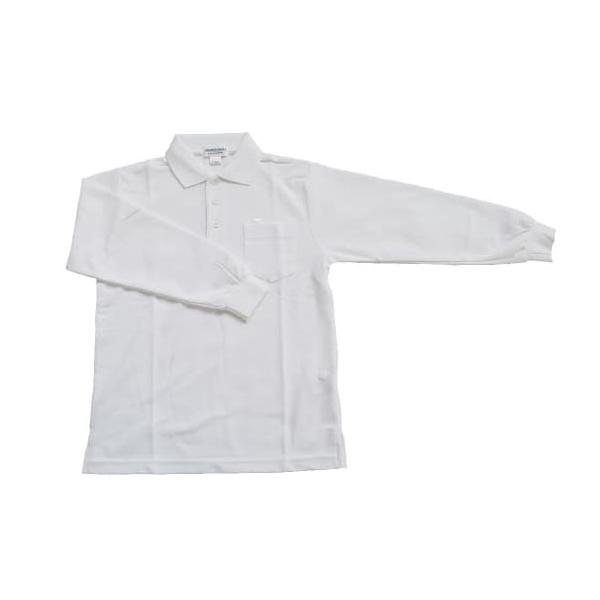 綿50％・表面も滑らかな天然素材の肌触り！高級感のある鹿の子織のポロシャツです。よれにくく、乾きも早くお手入れラクラク。■素材名：鹿の子■混率：ポリエステル50％・綿50％■カラー：白仕様：胸ポケット(名札用ループ付き)、脇スリット■サイズ...