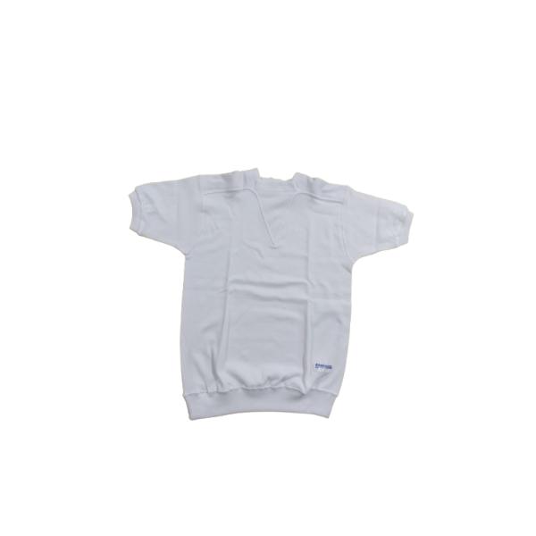 安心の日本製！体操服スクールメーカー商品です。首元しっかりしたヨークシャツです。■素材：ニット■混率：綿70％・ポリエステル30％ 　肌面は綿100％　2層構造糸で柔らかなコットン素材で快適に過ごせます　肌にやさしいコットンタッチ　UVカッ...