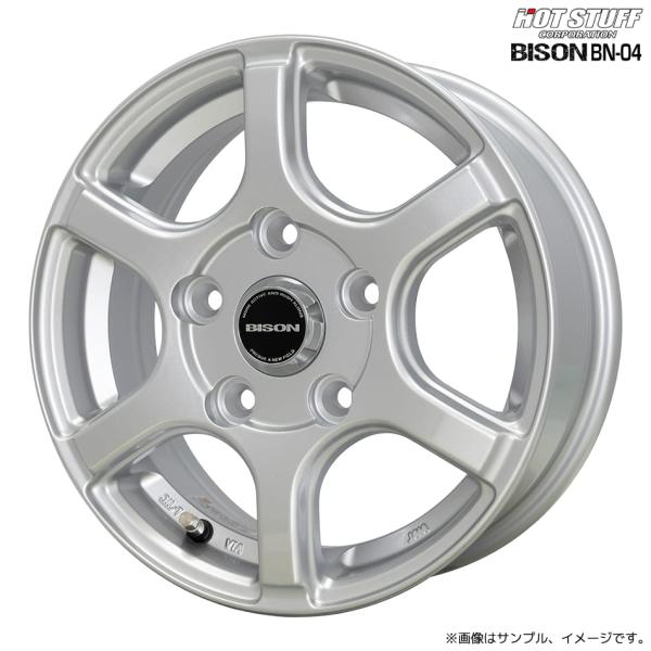 HOT STUFF｜BISON BN04■サイズ：13x5.00B■ホール/P.C.D.：5H/114.3■インセット/ハブ高(mm)：+45/32.4◆1ピース構造●ハブ径：φ73　●ナットホール径：φ32　●対応ボルト径：M12●適合荷...