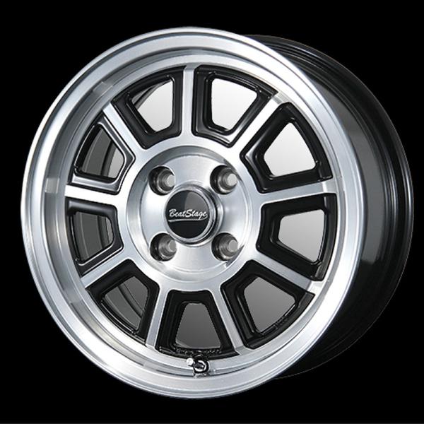 （センターキャップのオーナメントがグリーンとブラックの２色になります。）サイズ:14x6.0インセット:38P.C.D.:100.0穴数:4ディスク突出(mm):-6ハブ高(mm):38.5ハブ径:67リム深さ(mm):34カラー:Blac...